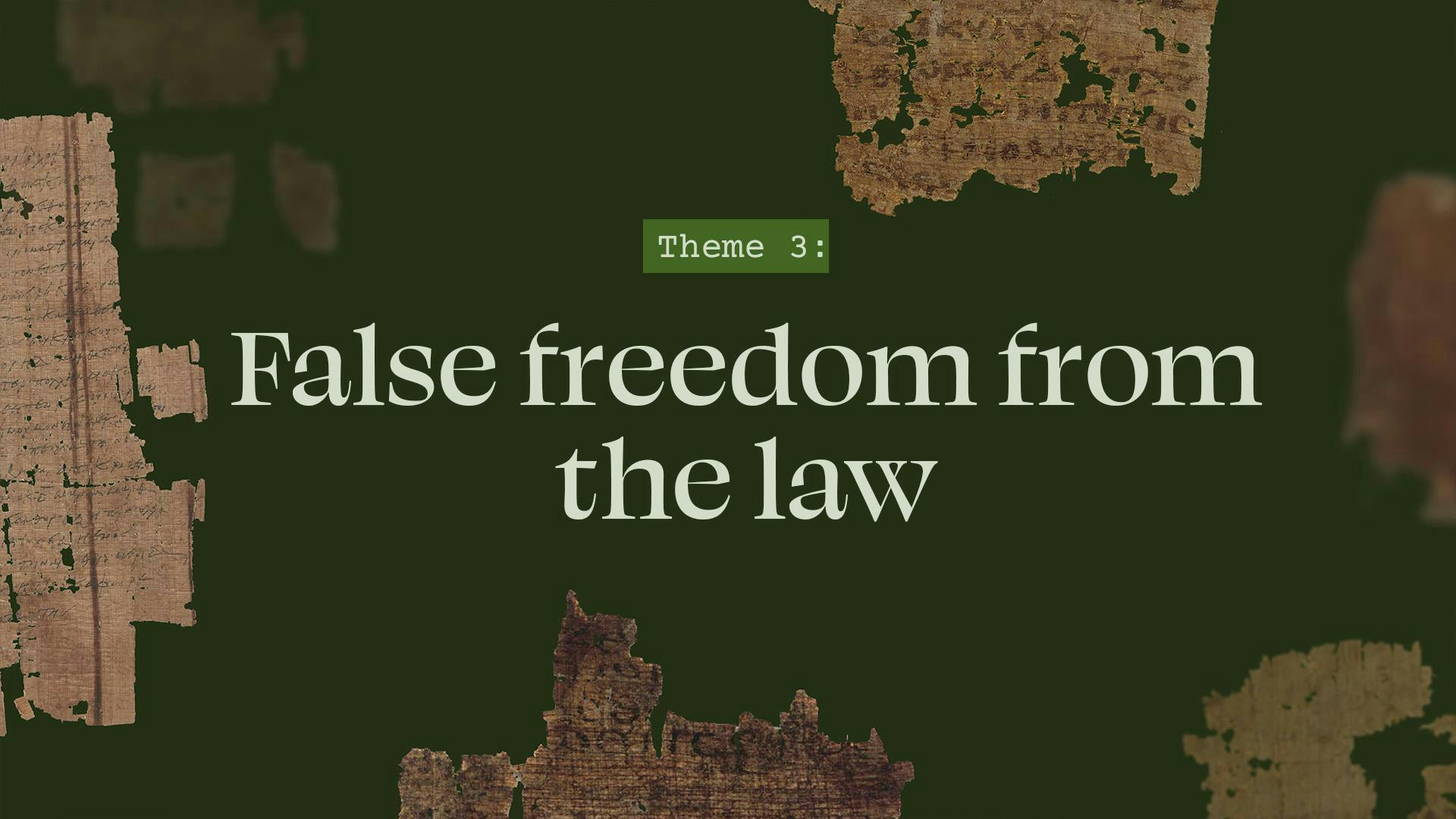 False freedom from the law